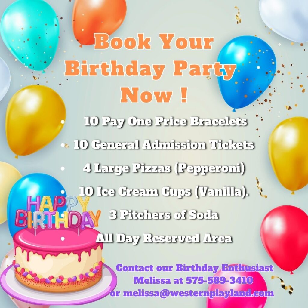 Amusement Park Birthday Parties | Western Playland